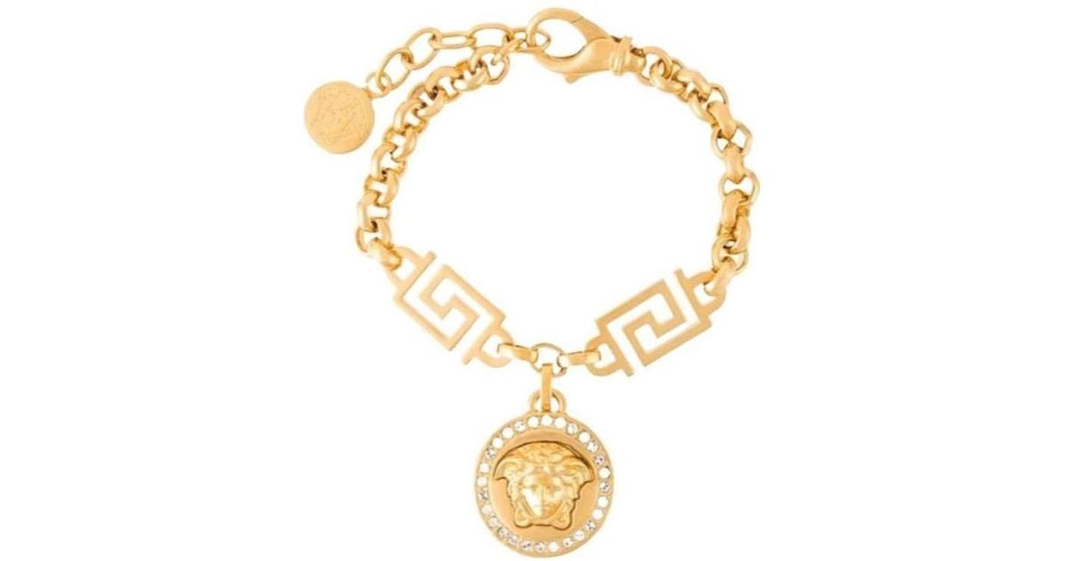 Versace Chain-Link Medusa Charm Bracelet in Metallic | Lyst