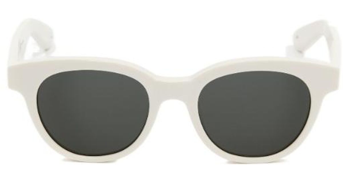 McQueen Logo Sunglasses in White | Lyst UK