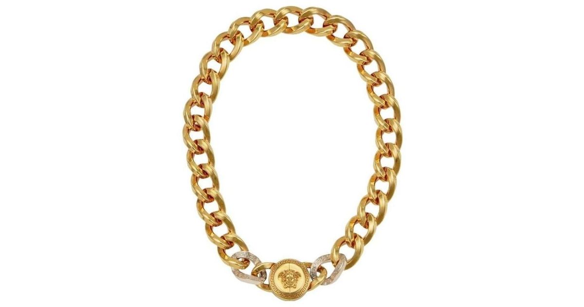 Versace Medusa Chained Necklace in Metallic for Men | Lyst