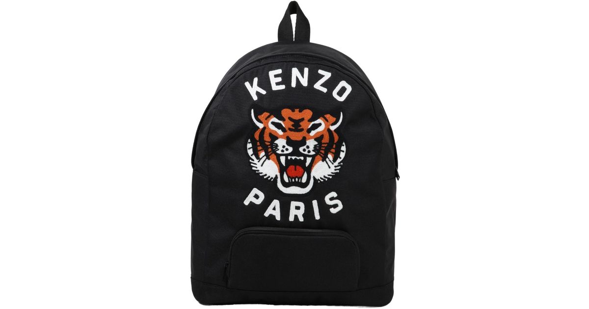 KENZO Pattern Backpack in Black | Lyst