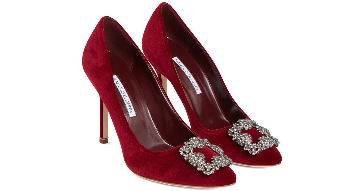 Manolo Blahnik Heeled High Heels in Red | Lyst