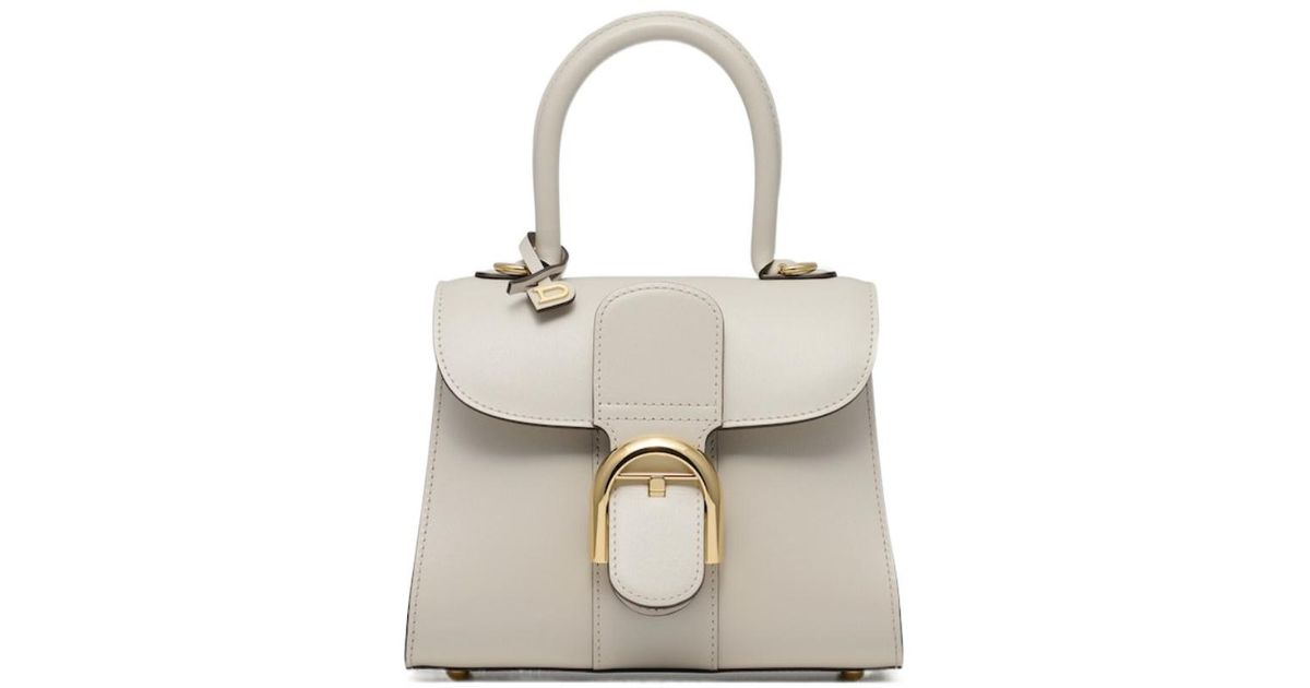 Delvaux Logo Shoulder Bag in Natural | Lyst