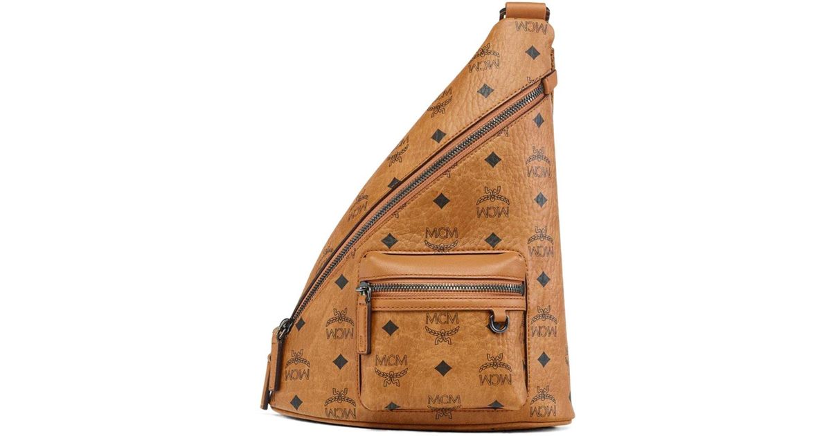 MCM Aren Shoulder Backpack in Brown | Lyst