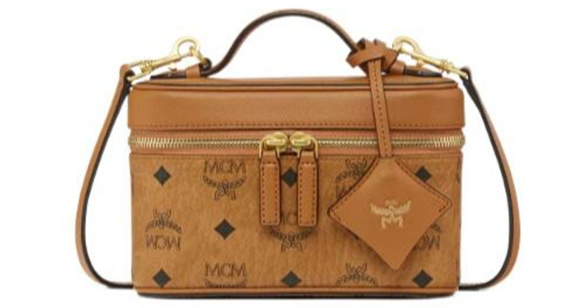 MCM Aren Visetos Vanity Tote Bag in Brown | Lyst