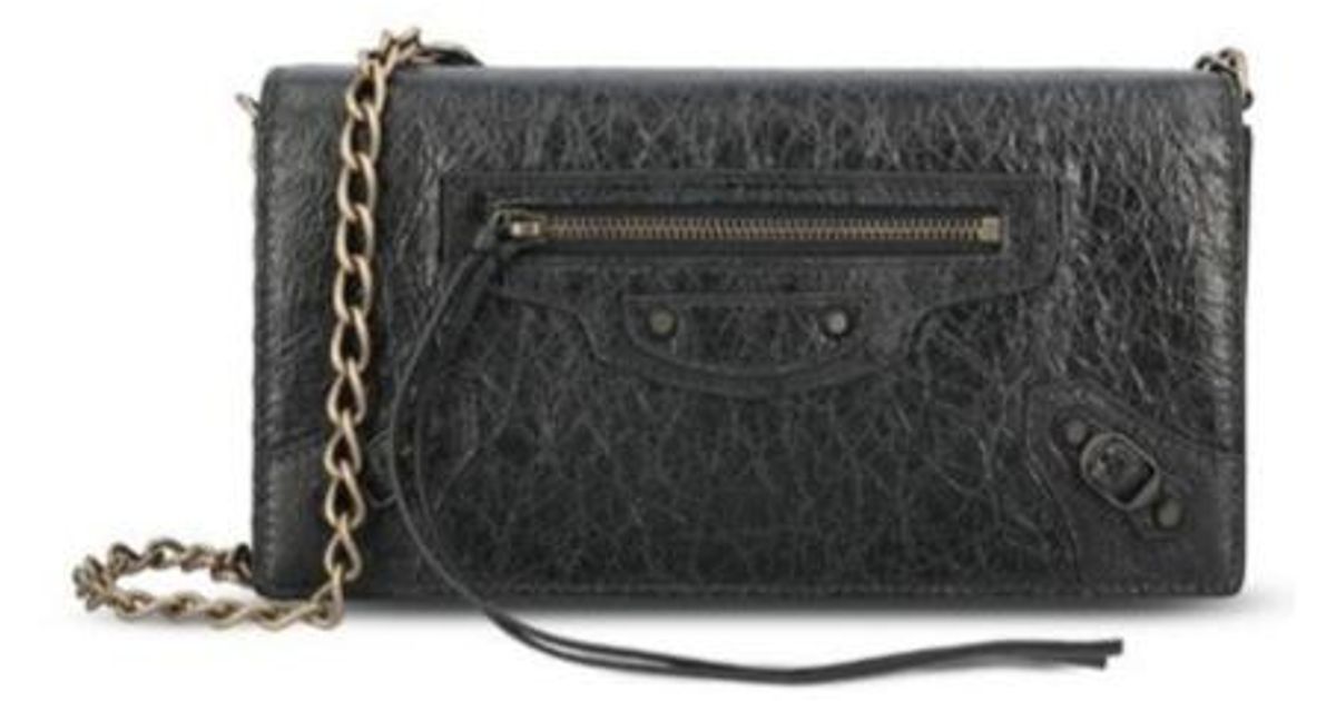 Balenciaga Le City Chain Wallet in Gray | Lyst