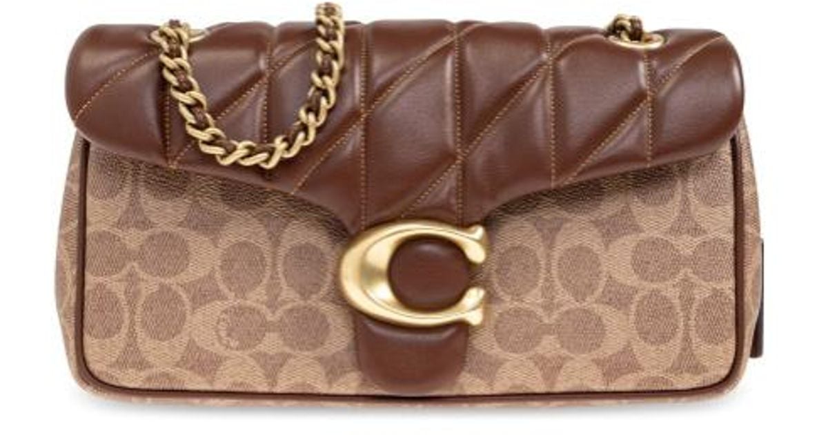 COACH Tabby 26 Chain Shoulder Bag in Brown | Lyst