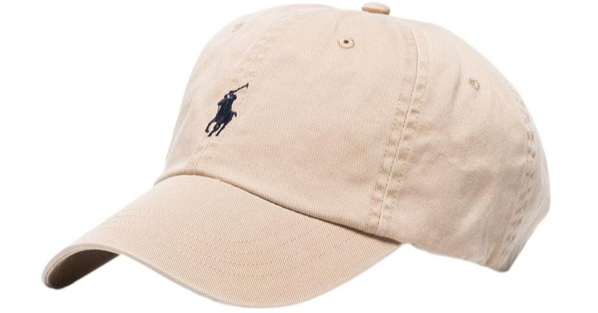 Polo Ralph Lauren Logo Embroidery Baseball Hat in Natural for Men | Lyst