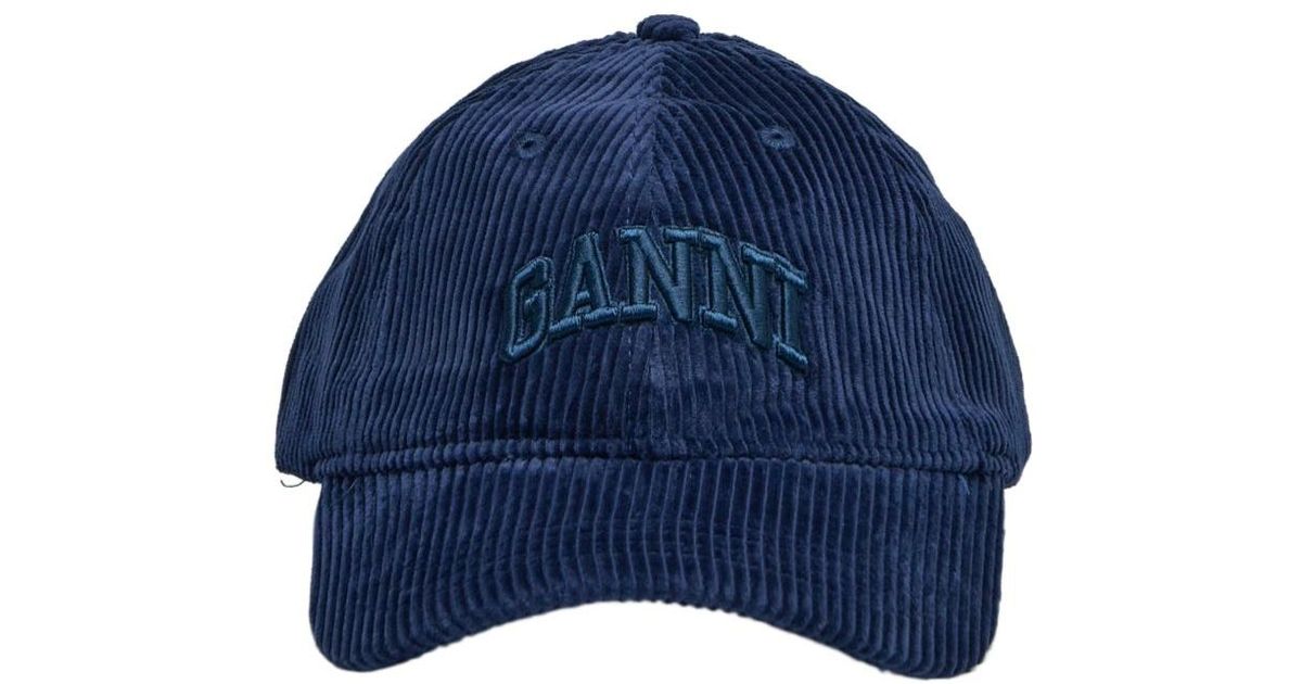 Ganni Adjustable Hat in Blue | Lyst