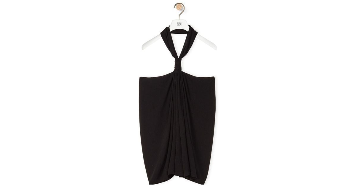 Loewe Neck Vest in Black | Lyst