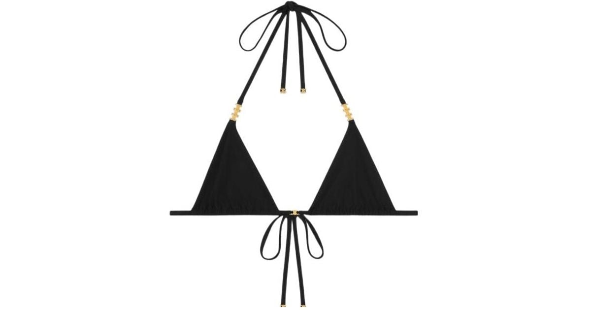 Celine Triomphe Triangle Top in Black | Lyst
