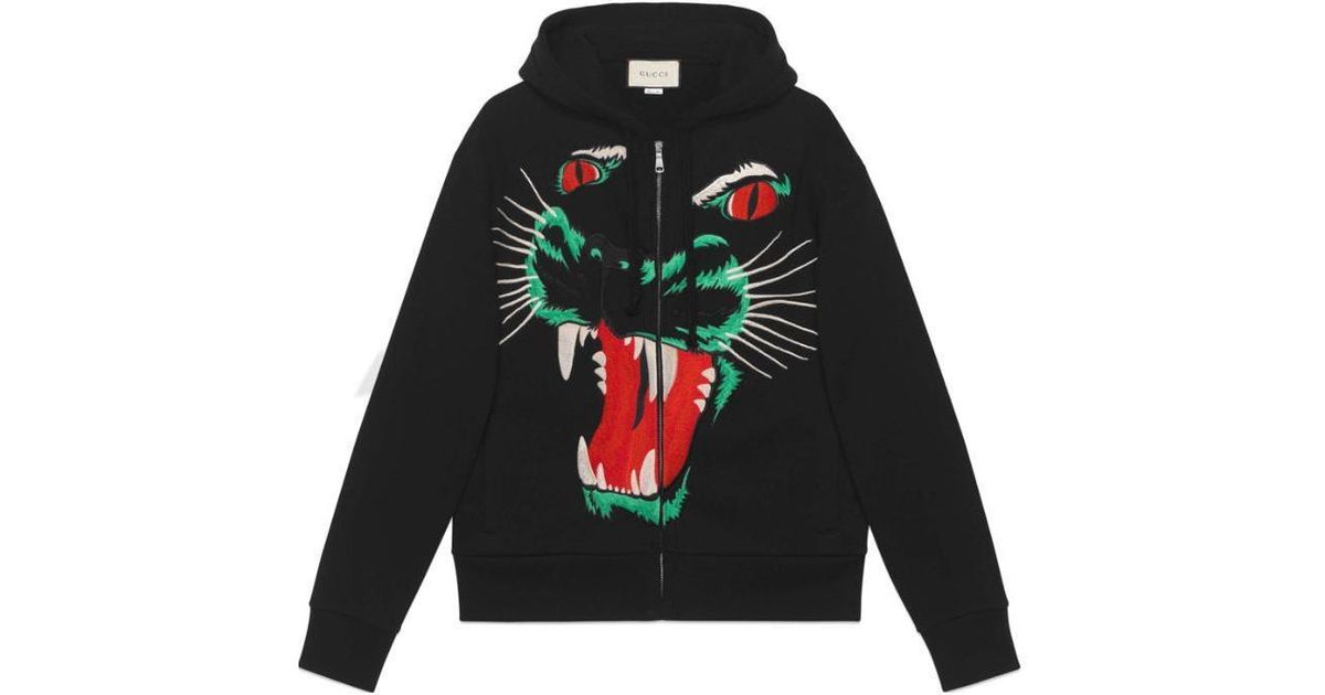 Gucci Leopard Head Embroidered Hooded Casual Jacket for Men | Lyst