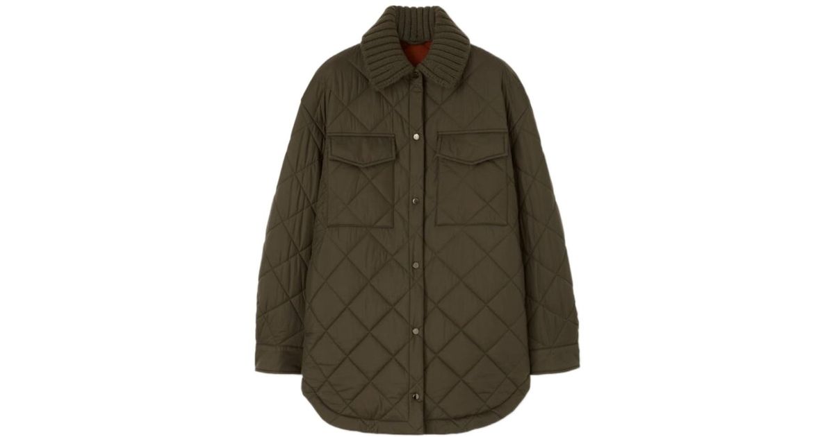 Loro Piana Rocar Diamond-Shaped Quilted Casual Jacket in Green | Lyst