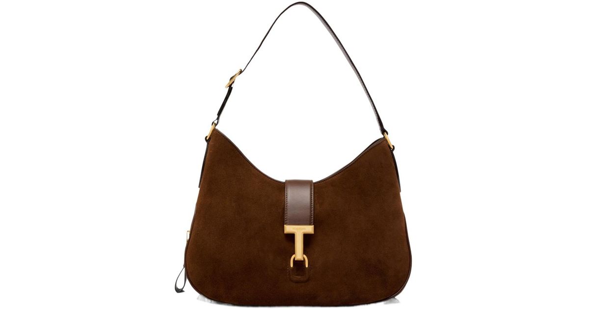 Tom Ford Monarch Medium Shoulder Bag in Brown | Lyst