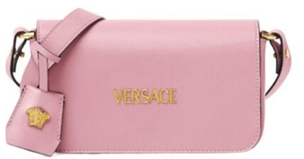 Versace Tag Mini Shoulder Bag in Pink | Lyst