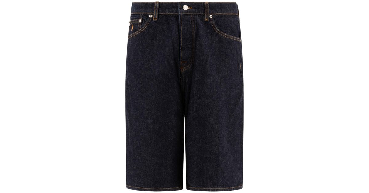 Stussy Belt-Loop Denim Shorts in Blue for Men | Lyst