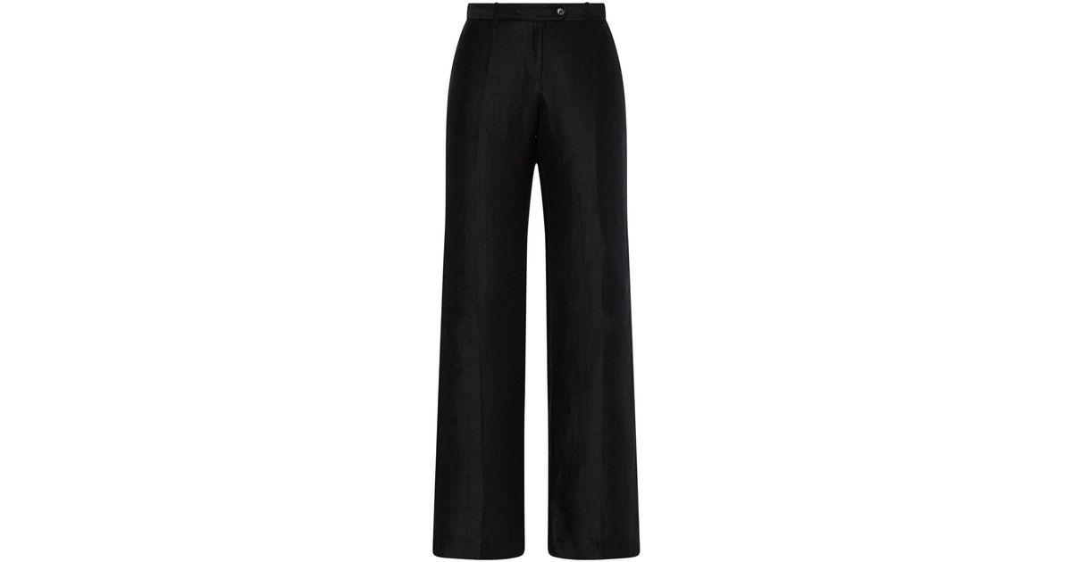 The Row Ali Wide-Leg Trousers in Black | Lyst