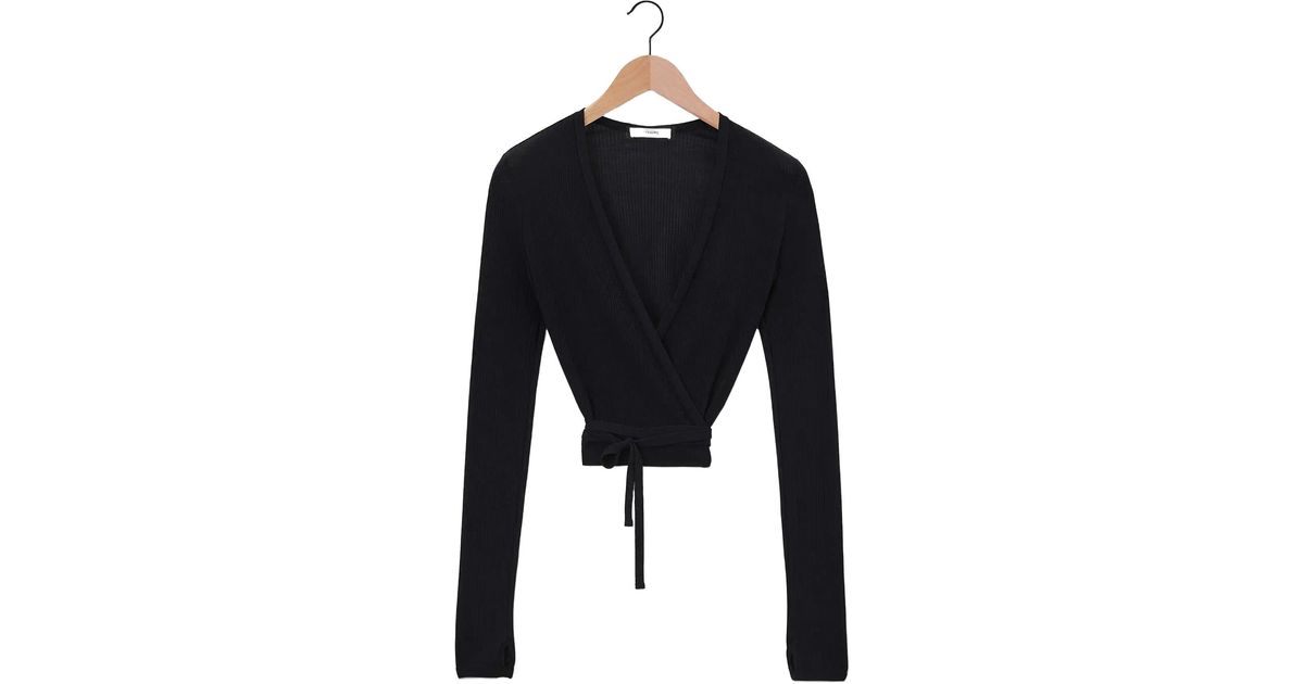 Lemaire Wrap Knit Cardigan in Blue | Lyst