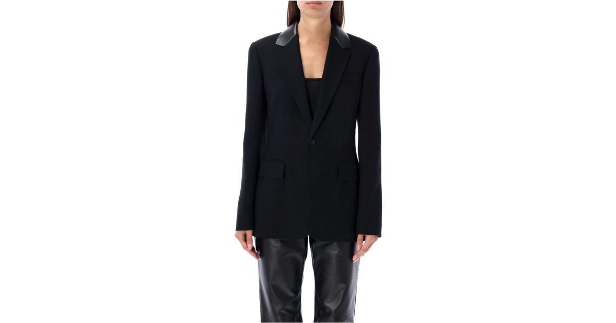 Ralph Lauren Backstrap Suit Coat in Black | Lyst
