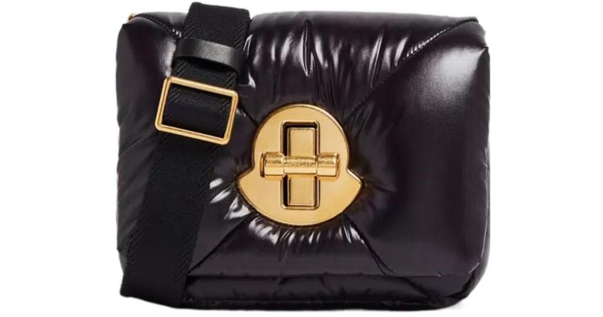 Moncler Puf Twist-Lock Mini Crossbody Bag in Black | Lyst