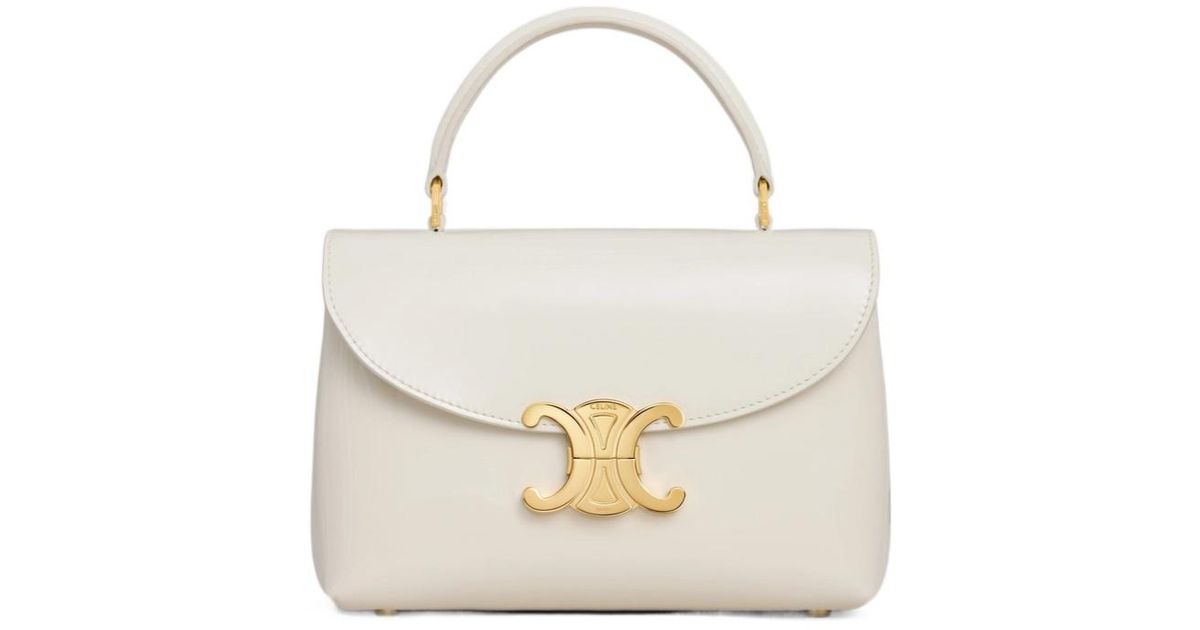 Celine Teen Nino Bag in White | Lyst