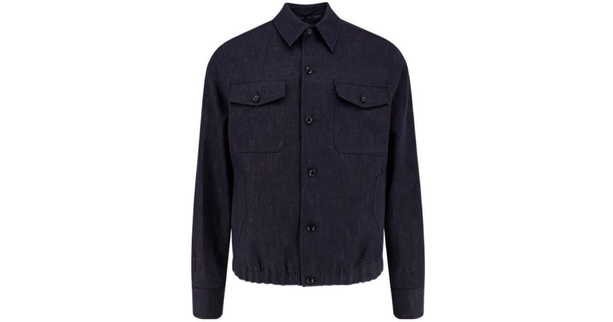 Lardini Lapel Jacket in Blue for Men | Lyst