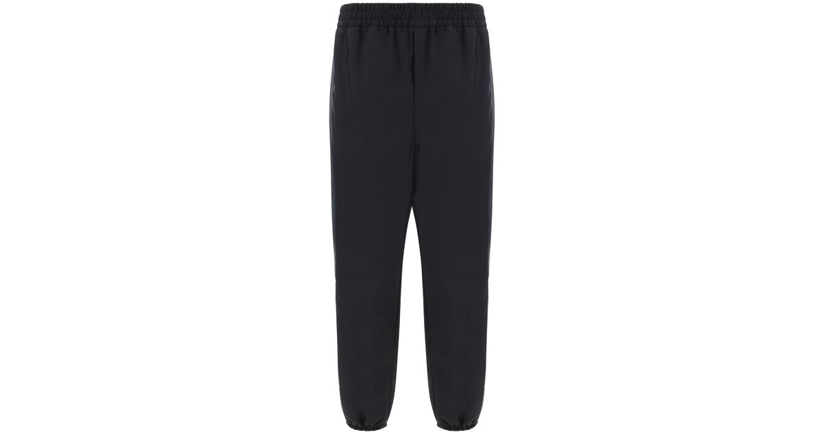 Prada Enamel Triangle-Logo Track Pants in Black for Men | Lyst