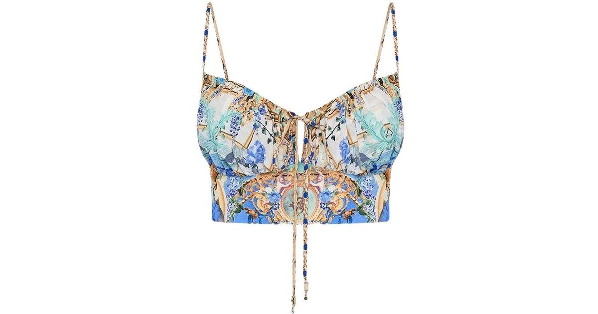 CAMILLA Pattern Bra in Blue | Lyst