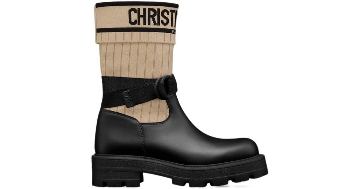 Dior D-Major Ankle Boot in Black | Lyst