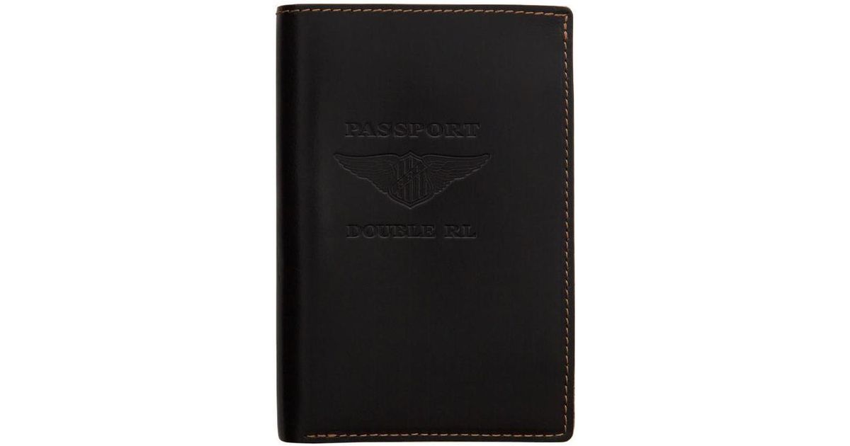 RRL Logo Printed Passport Cover in Black for Men | Lyst