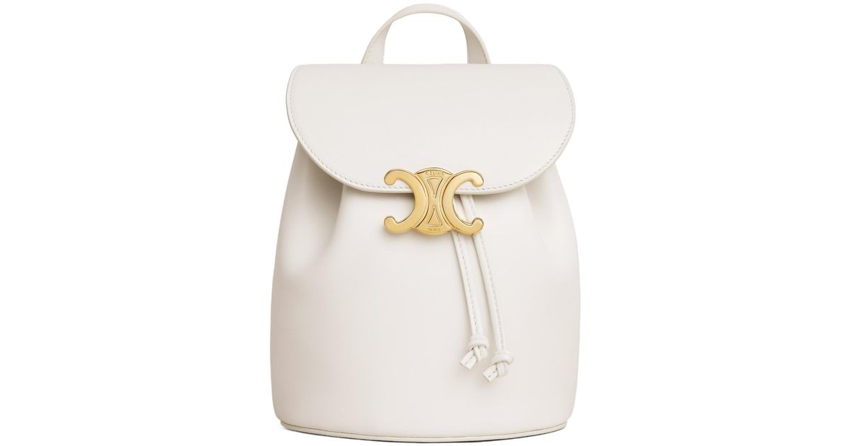 Celine Flip Backpack in White | Lyst
