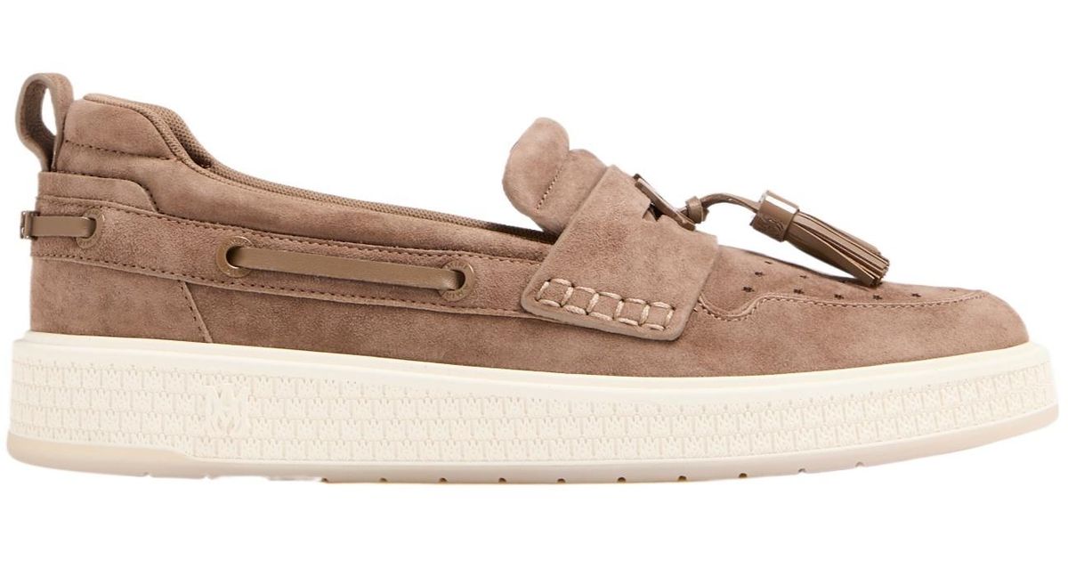 Amiri Round Head Loafer Shoes in Brown for Men | Lyst