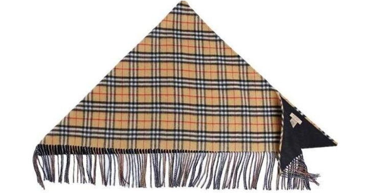 Burberry Classic Plaid Triangle Scarf in Brown for Men | Lyst