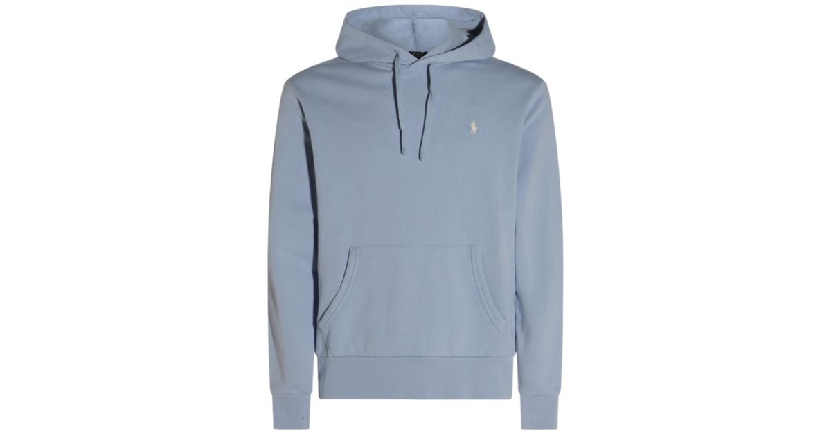 Polo Ralph Lauren Loopback Fleece Hoodie in Blue for Men | Lyst