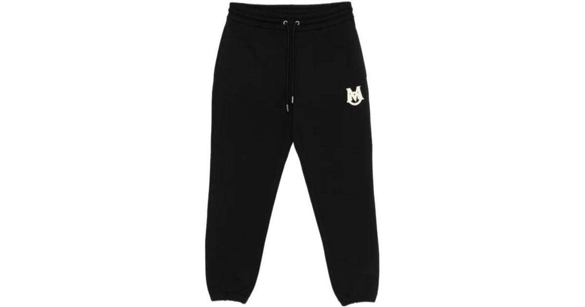 Moncler Logo Patch Sweatpants in Black for Men | Lyst