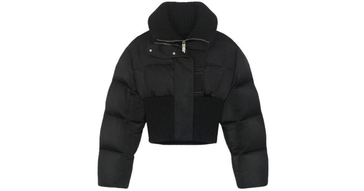 Givenchy Oversize Ribbed-Trim Puffer Jacket in Black | Lyst
