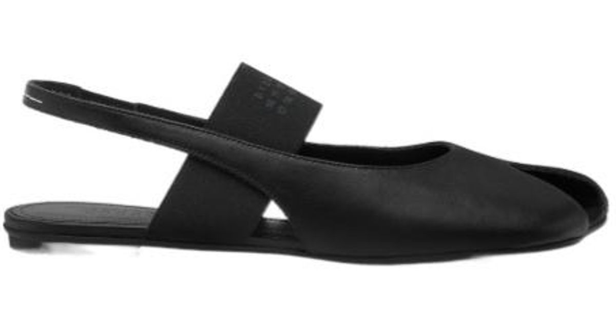 MM6 by Maison Margiela Anatomic Numeric Slingback Sandals in Black | Lyst
