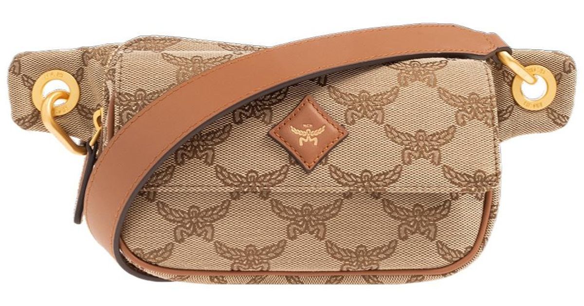 MCM Emblem Pocket in Brown | Lyst