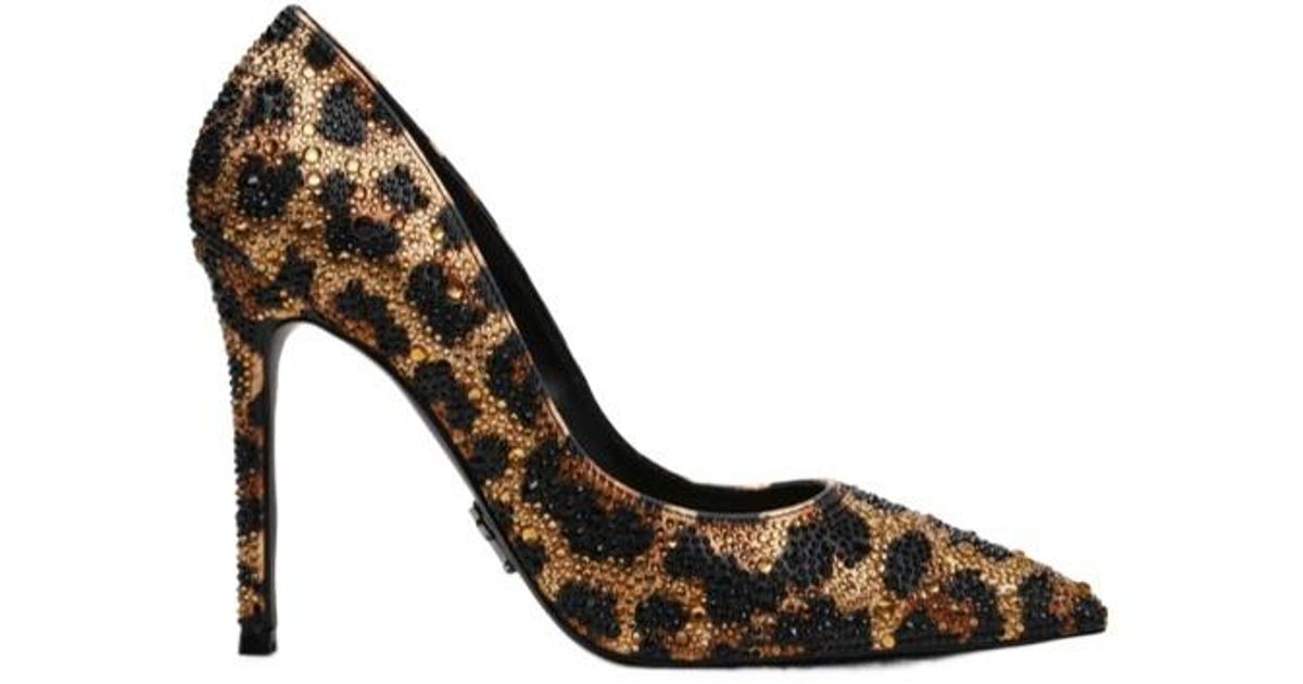 Steve Madden Pointed Leopard Print High Heels in Metallic | Lyst