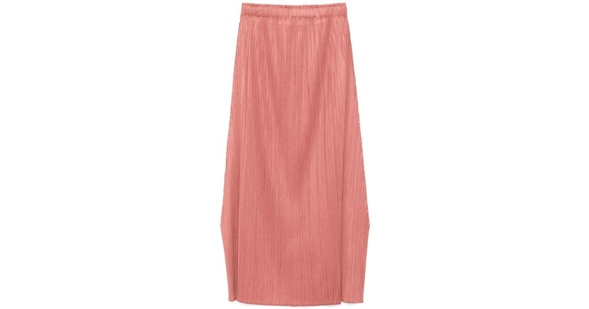 Pleats Please Issey Miyake Monthly Colors: December Midi Skirt in Pink ...
