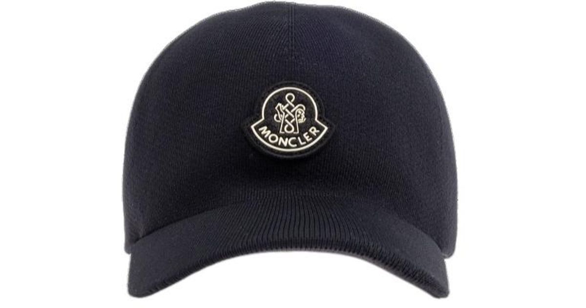 Moncler Logo Patch Baseball Cap in Blue for Men | Lyst