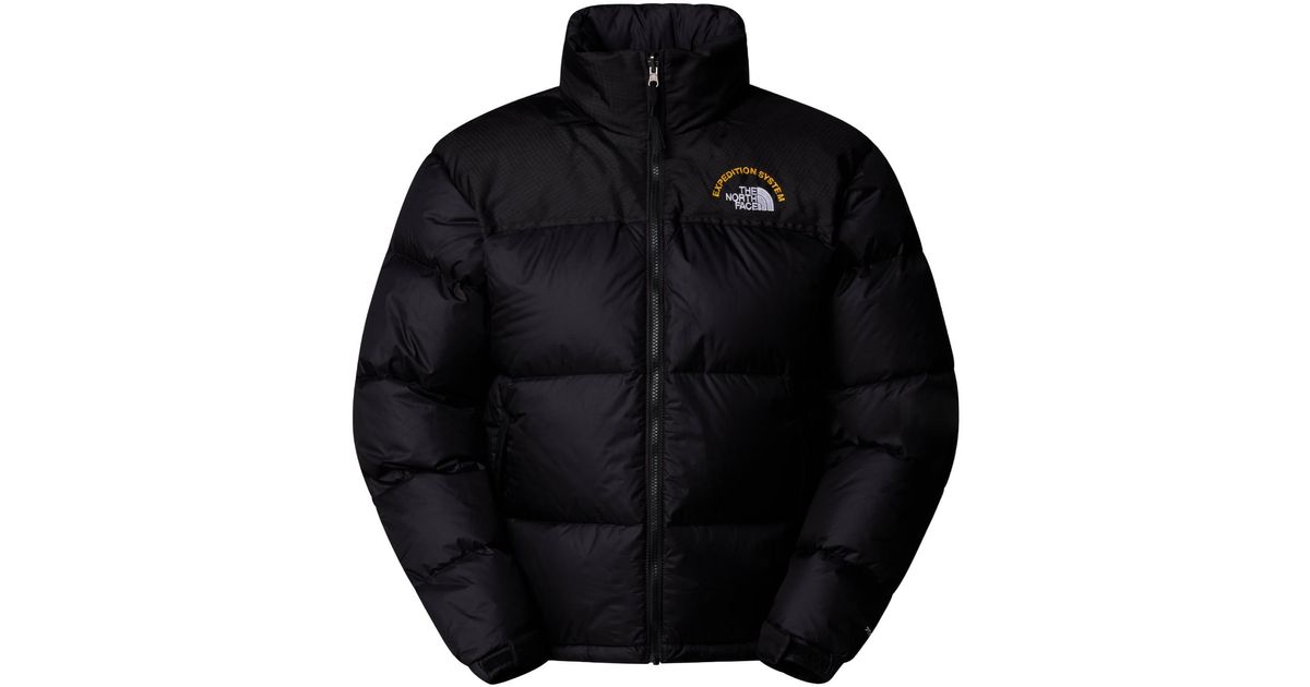 The North Face Logo-Print Padded Jacket in Black for Men | Lyst