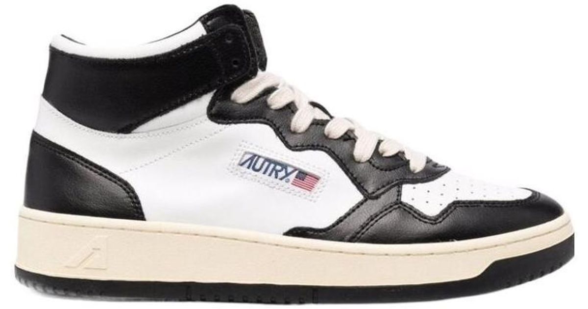 Autry Medalist Colour-Block High-Top Sneakers in Black for Men | Lyst