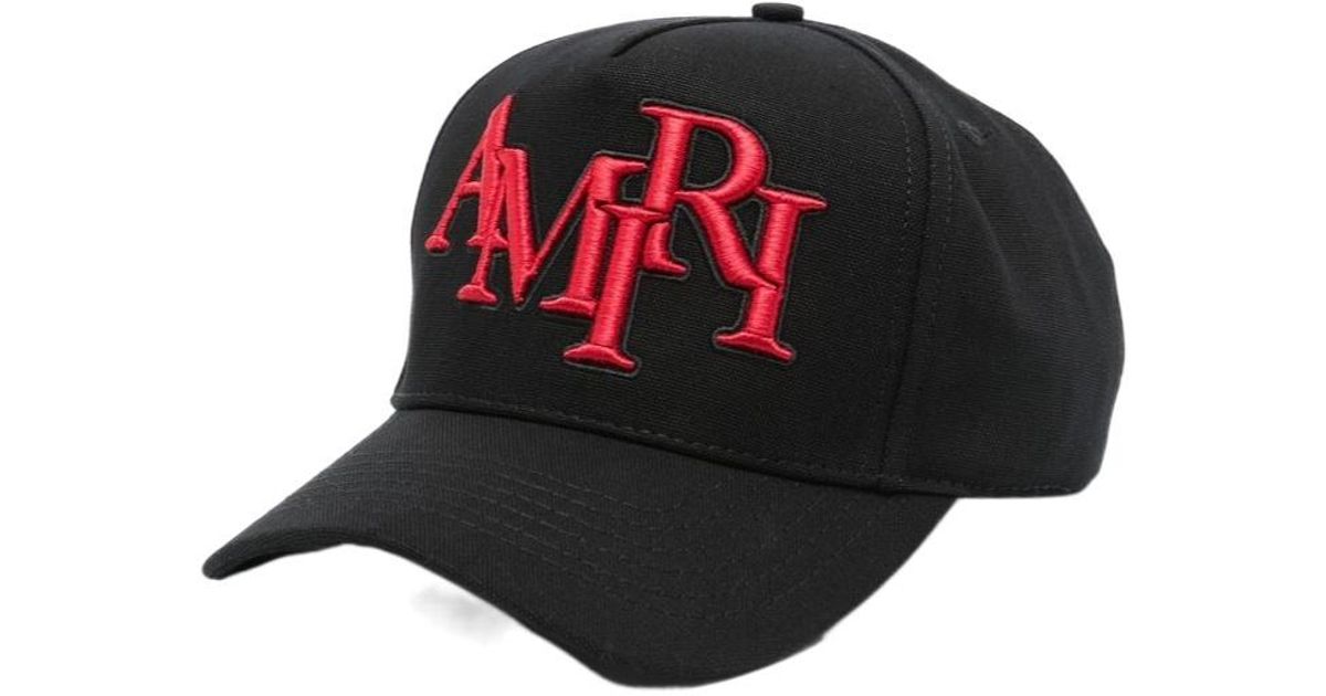 Amiri Logo Embroidery Hat in Red for Men | Lyst