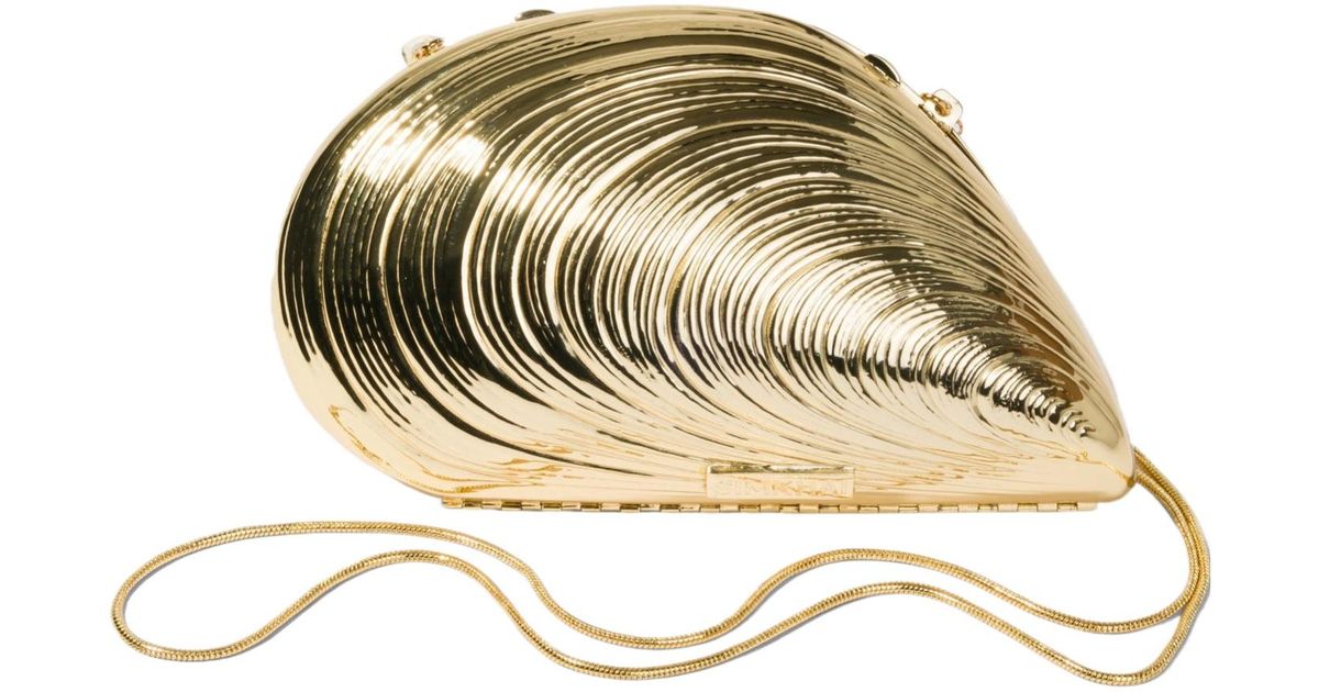 Jonathan Simkhai Bridget Metal Shell Shoulder Bag in Metallic | Lyst