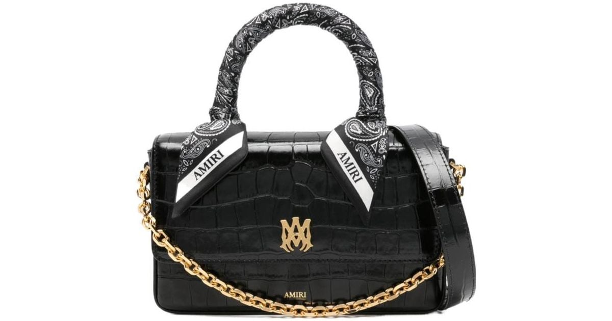 Amiri Flap Handbag in Black | Lyst