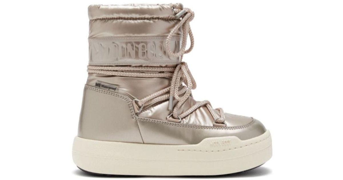 Moon Boot Park Flatform Snow Boots in Natural | Lyst