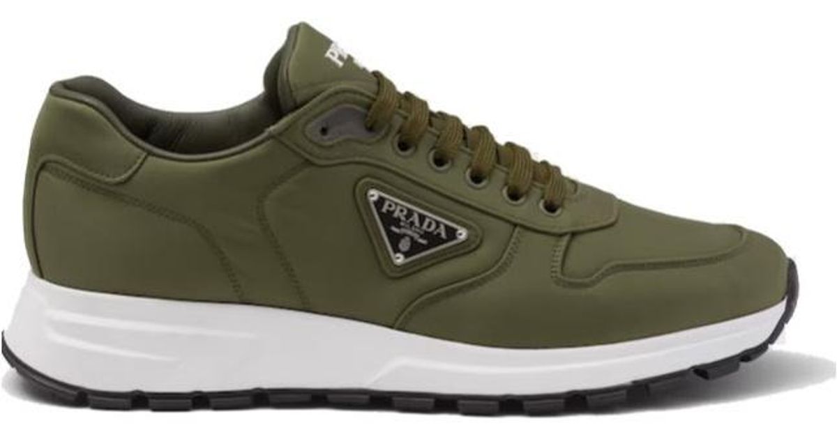 Prada Prax 01 Re-Nylon Sneakers in Green for Men | Lyst