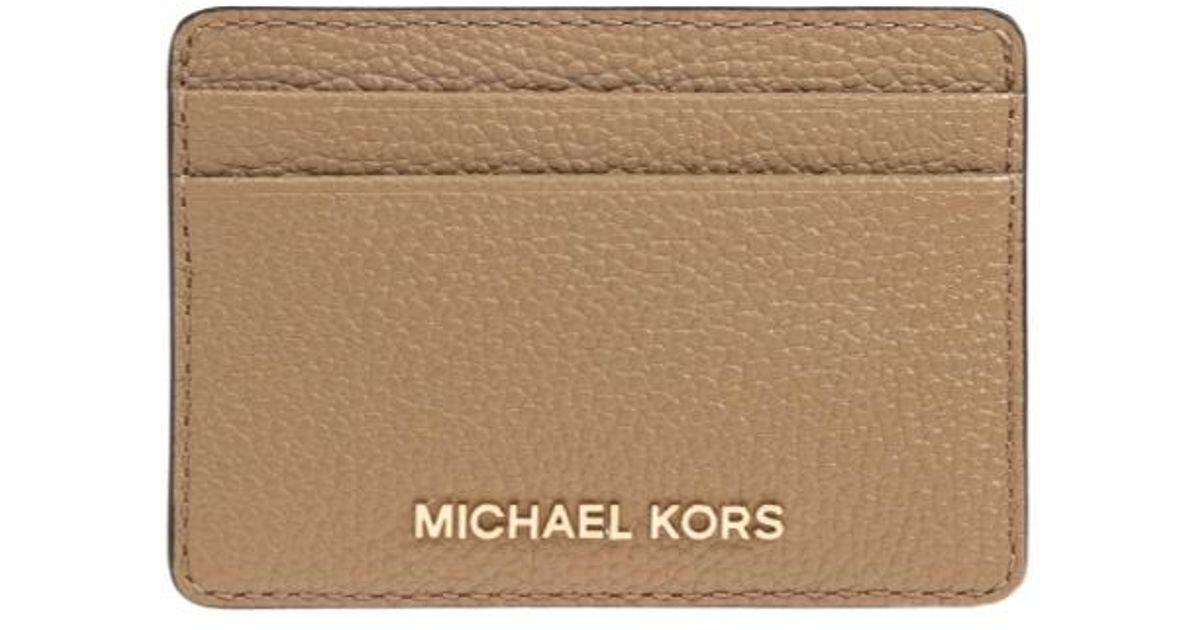 MICHAEL Michael Kors Rectangular Card Bag/Card Holder in Natural | Lyst