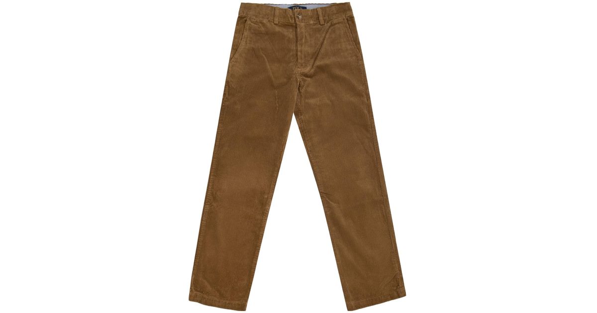 Polo Ralph Lauren Bedford Corduroy Straight-Leg Trousers in Brown | Lyst