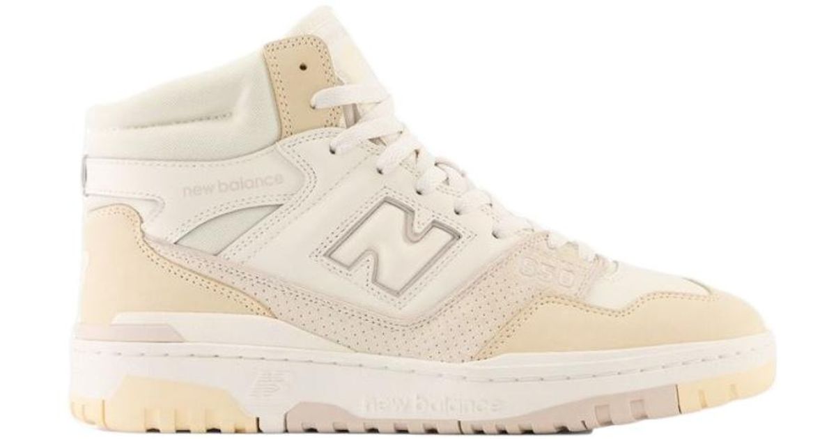 New Balance 650 Hi-Top Sneakers in Natural for Men | Lyst